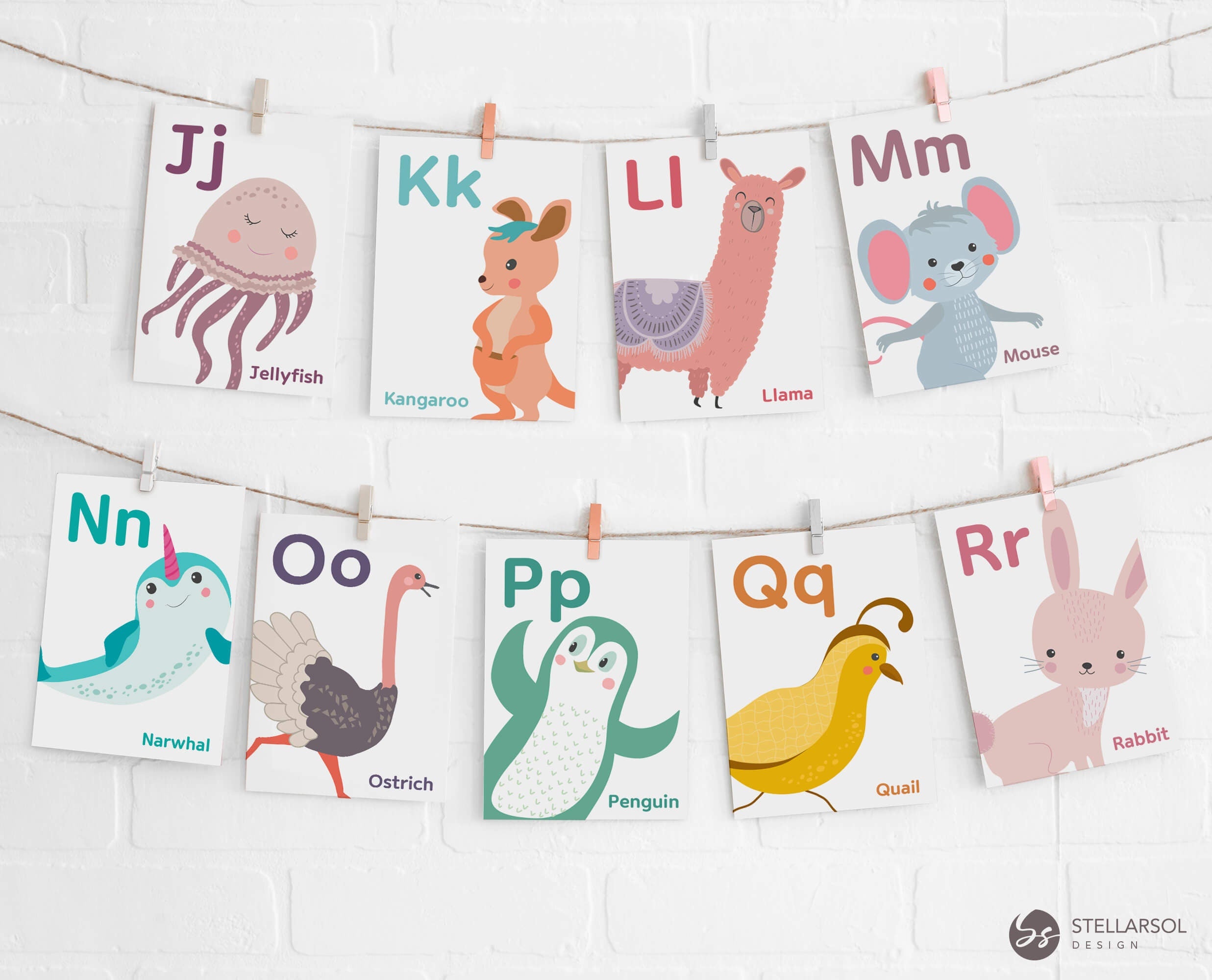 Printable Animal Alphabet ABC Flashcards – Stellarsol® Creative Learning